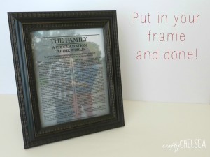 Easy DIY Family Proclamation Picture - Life With My Littles