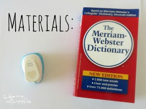Easy Heart-Punched Dictionary Art - Life With My Littles